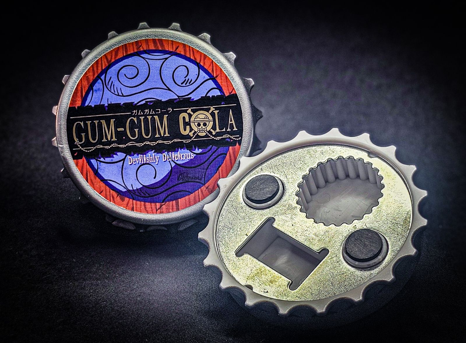 Magnetic Bottle Cap Opener - Gum Gum Cola – Mike Rodriguez Graphics